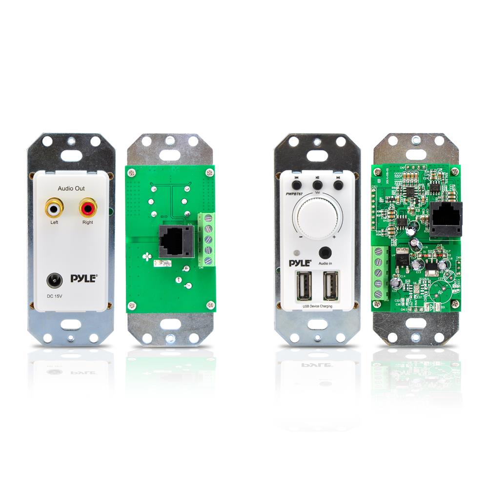 New Pyle PWPBT67 In-Wall Bluetooth Audio Receiver Dual USB Charger + AUX-Input 68888757805 | eBay