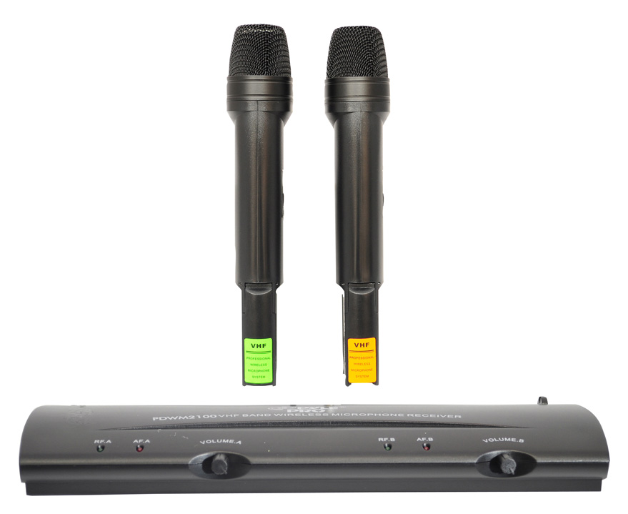 Pyle PDWM2100 Professional Dual VHF Wireless Handheld Microphone - 2 ...