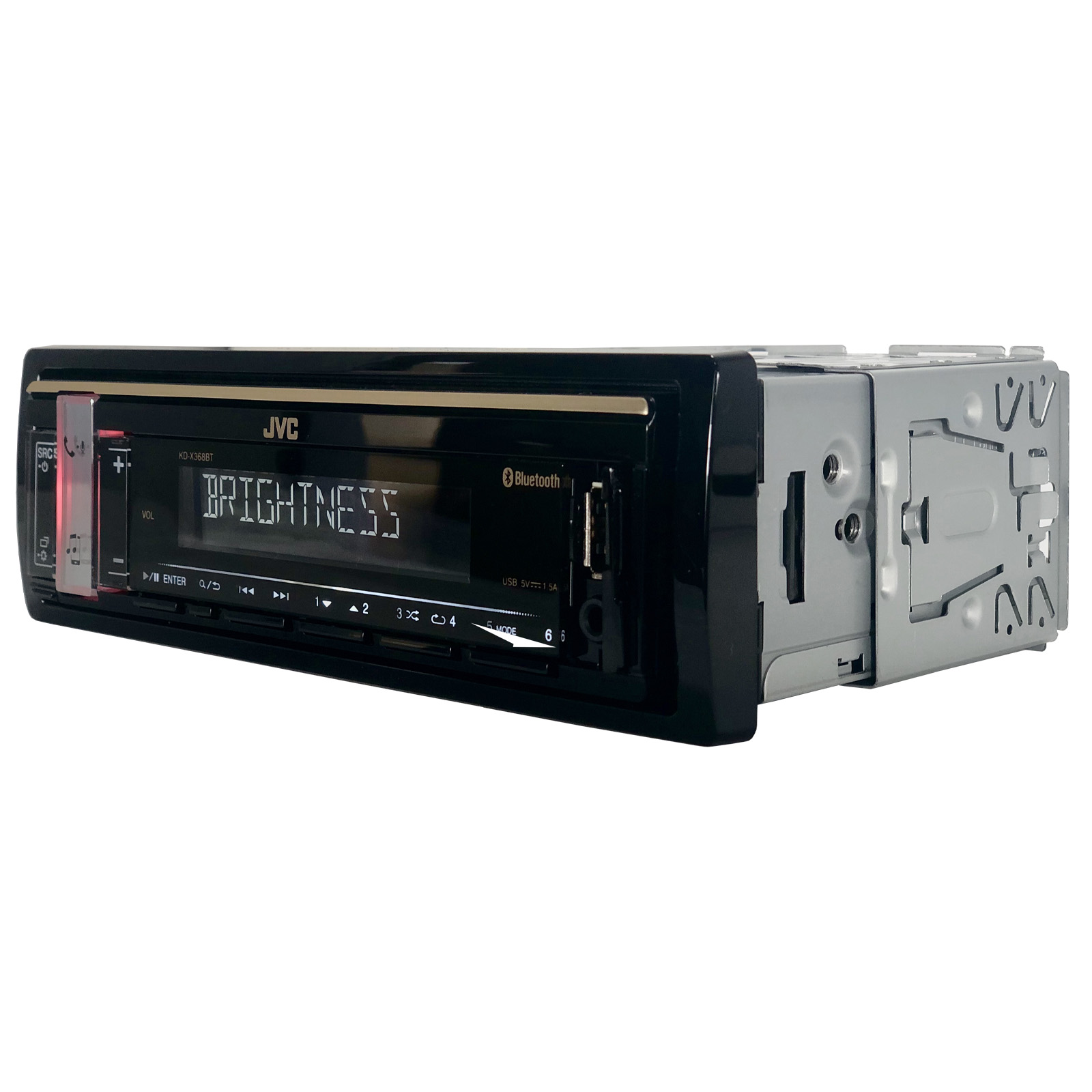 JVC Single DIN MP3 Bluetooth Stereo AM/FM Radio Player USB AUX Receiver ...